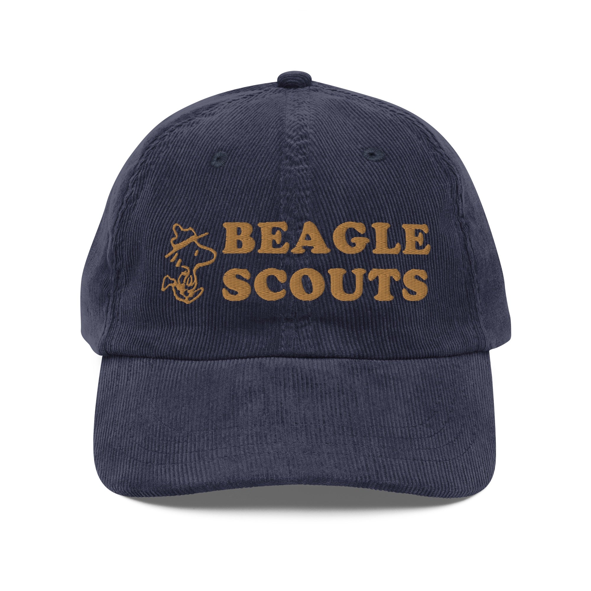 Peanuts Woodstock Beagle Scouts Embroidered Vintage Corduroy Hat